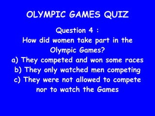 olympic quiz for learners in ESL education | PPT