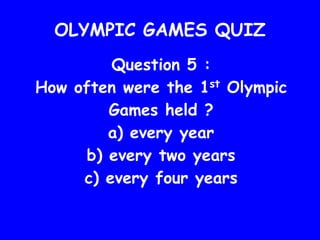 olympic quiz for learners in ESL education | PPT