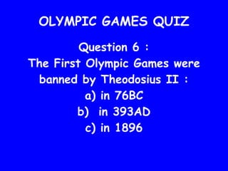 olympic quiz for learners in ESL education | PPT
