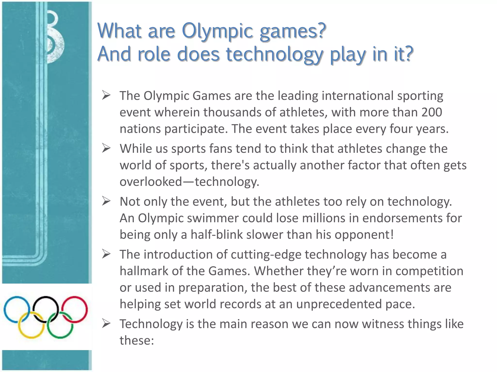 Olympics: Technical Advances | PPTX