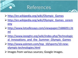 Olympics: Technical Advances | PPT