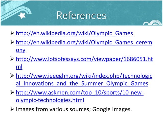 Olympics: Technical Advances | PPT