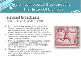 Olympics: Technical Advances | PPT