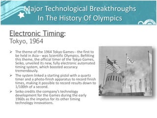 Olympics: Technical Advances | PPT