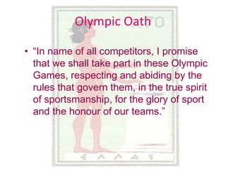 Olympic values, greece | PPTX