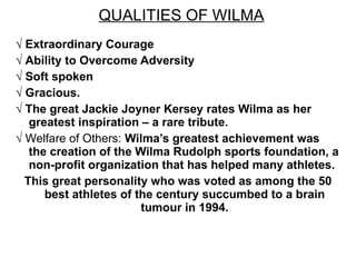 Olympic wonder Wilma Rudolph | PPT