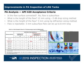 Advances in Phased Array Inspection of API 620 LNG Tanks | PDF