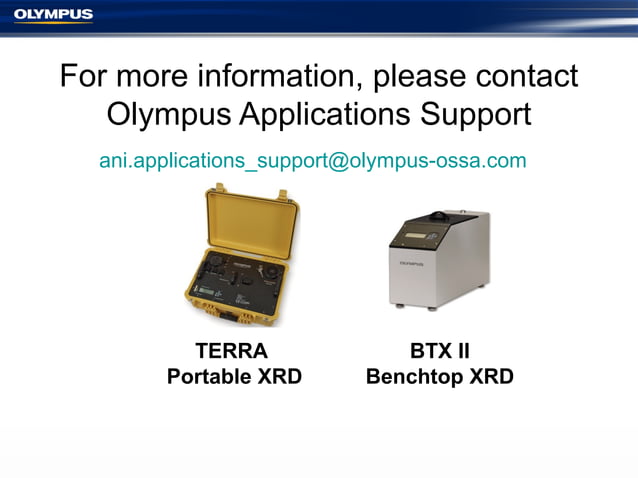 Comparing Olympus X-Ray Diffraction to conventional XRD | PPT | Physics ...
