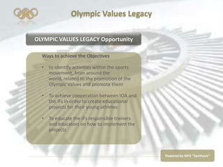 OLYMPIC VALUES LEGACY PROGRAM | PPTX