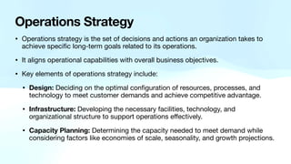 Unit - I Introduction to Operations Management | PDF