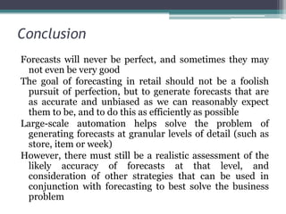 Retail Forecasting | PPTX