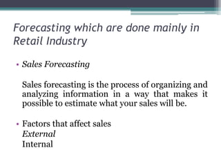 Retail Forecasting | PPTX