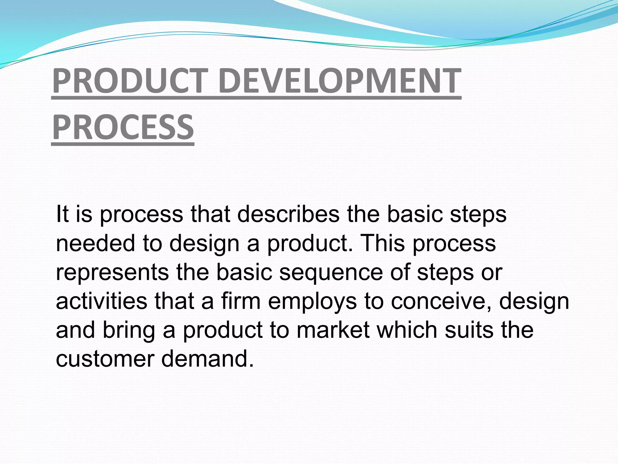 PRODUCT DEVELOPMENT PROCESS | PPTX