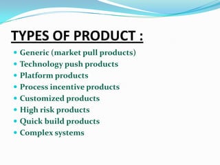 PRODUCT DEVELOPMENT PROCESS | PPTX