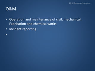 Operation and maintenance | PPTX