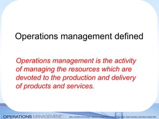 What is Operation management? | PPT