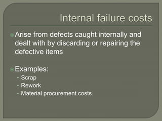 Quality cost and quality control tools | PPTX