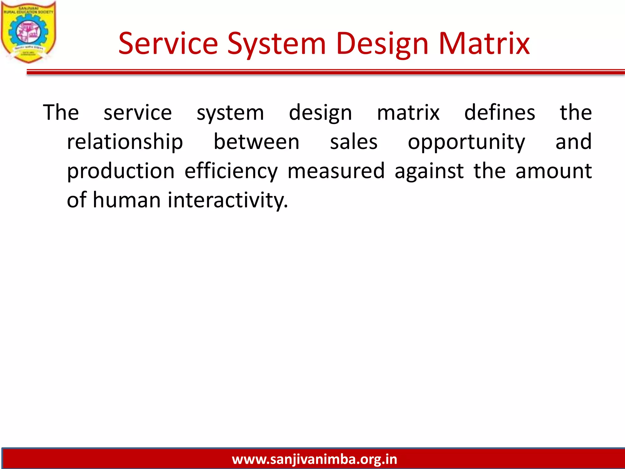 Service System Design Matrix | PPTX