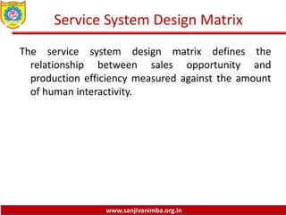 Service System Design Matrix | PPTX