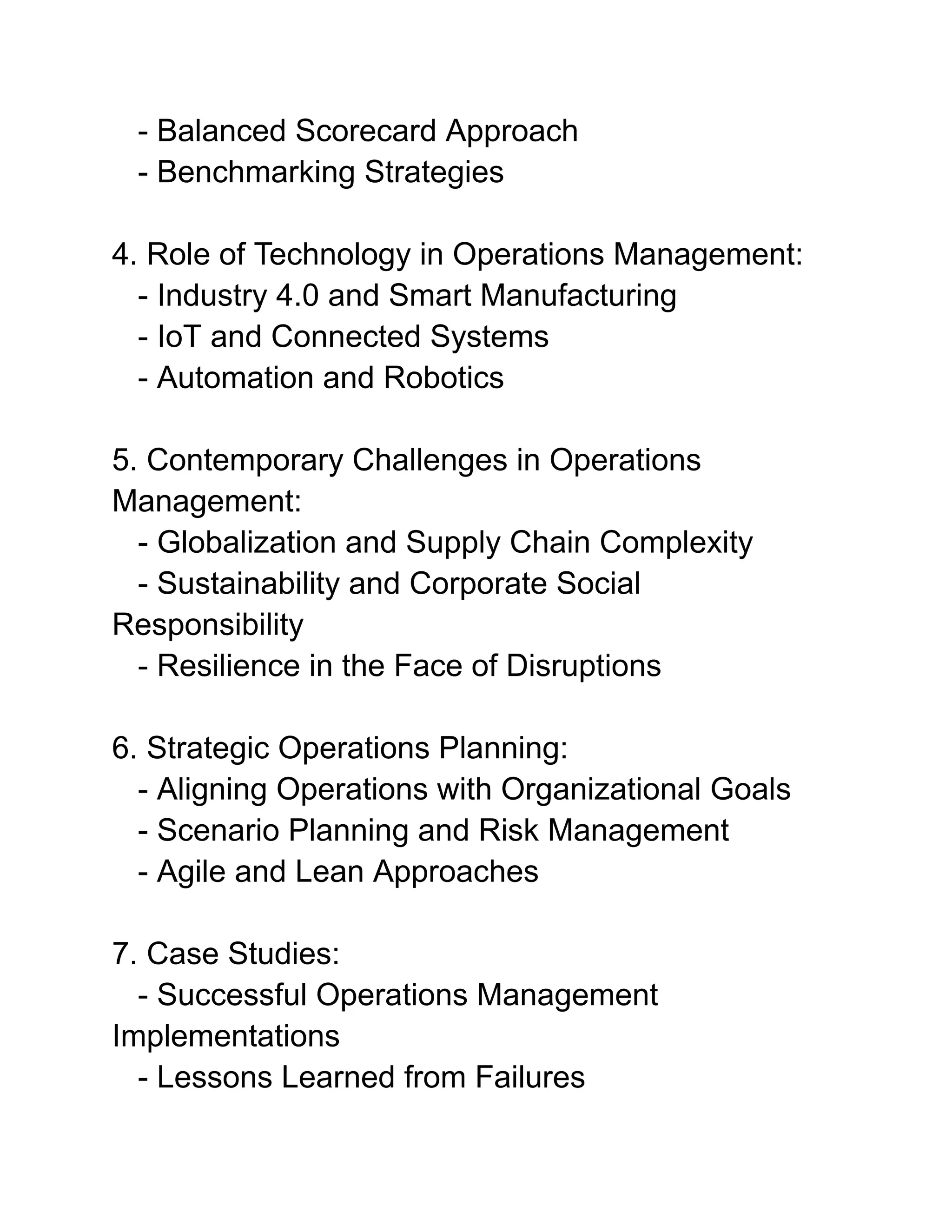 Evaluation of operation management | PDF