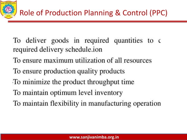 Production Planning & Control | PPTX