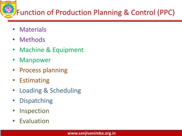 Production Planning & Control | PPTX