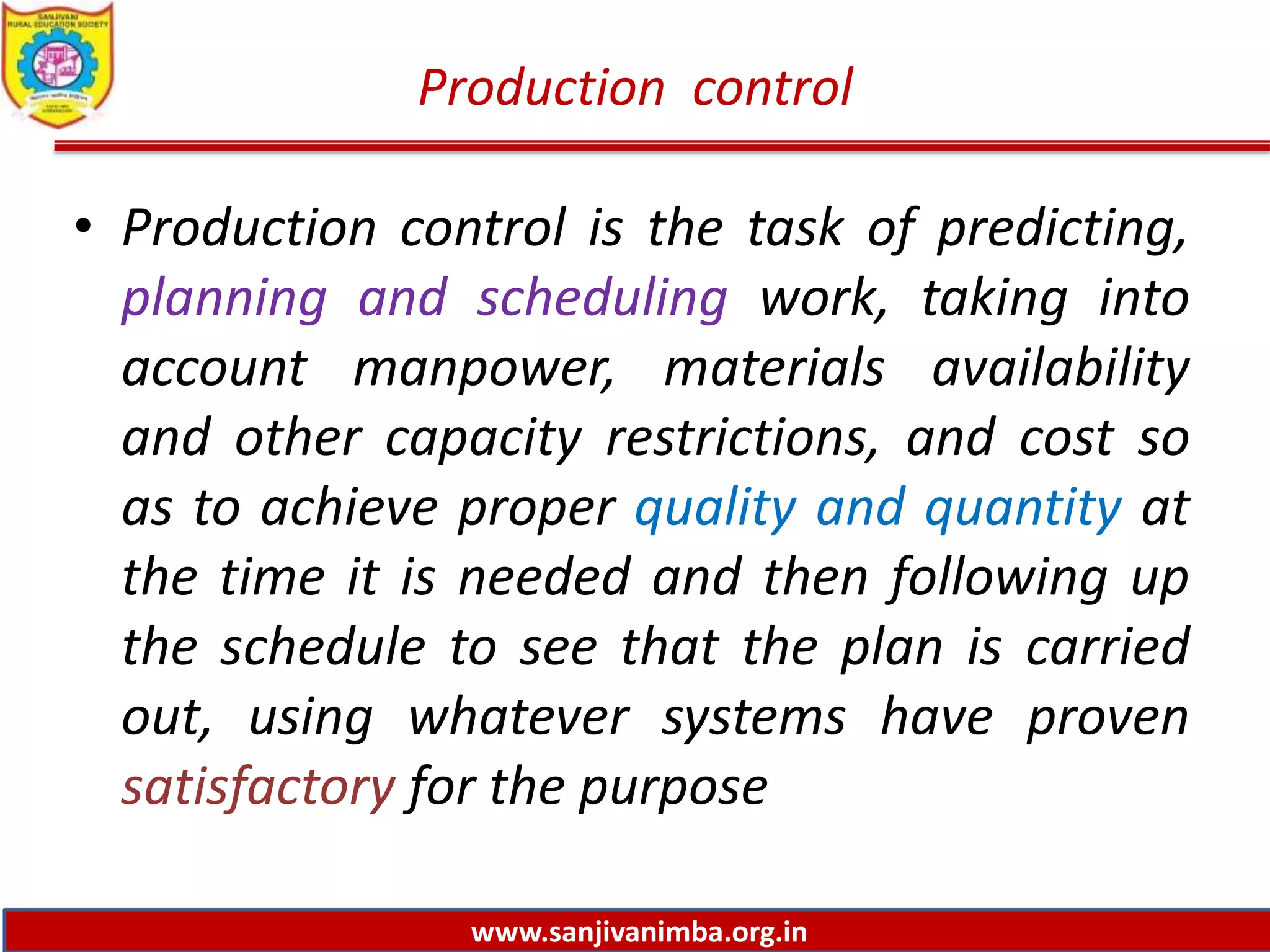 Production Control | PPT