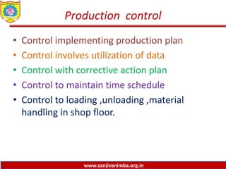 Production Control | PPTX | Business | Business and Finance