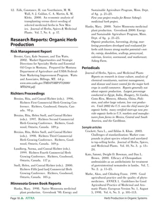 Herb Production in Organic Systems | PDF