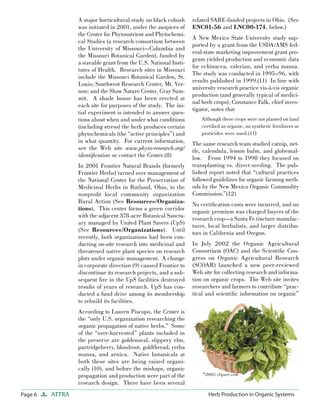 Herb Production in Organic Systems | PDF