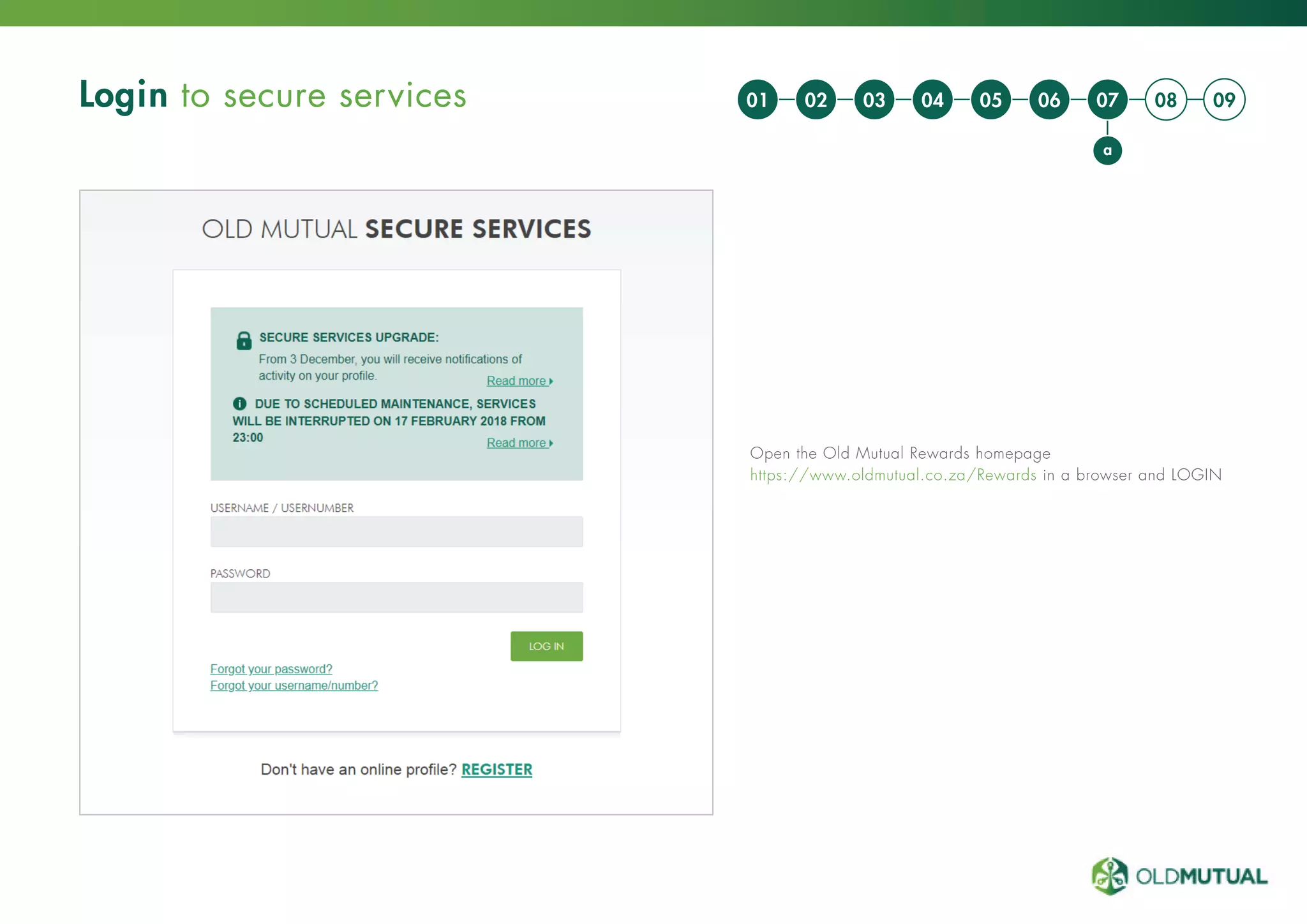 Old Mutual Rewards: Registration process updated | PDF
