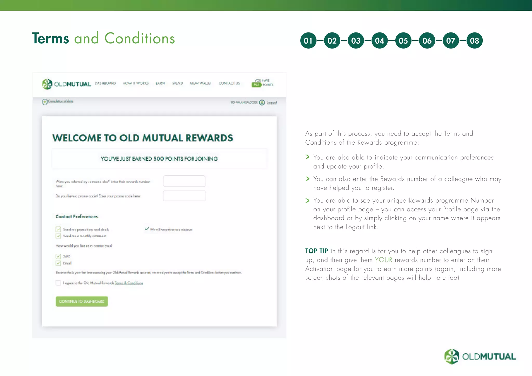 Old Mutual Rewards: Registration process updated | PDF