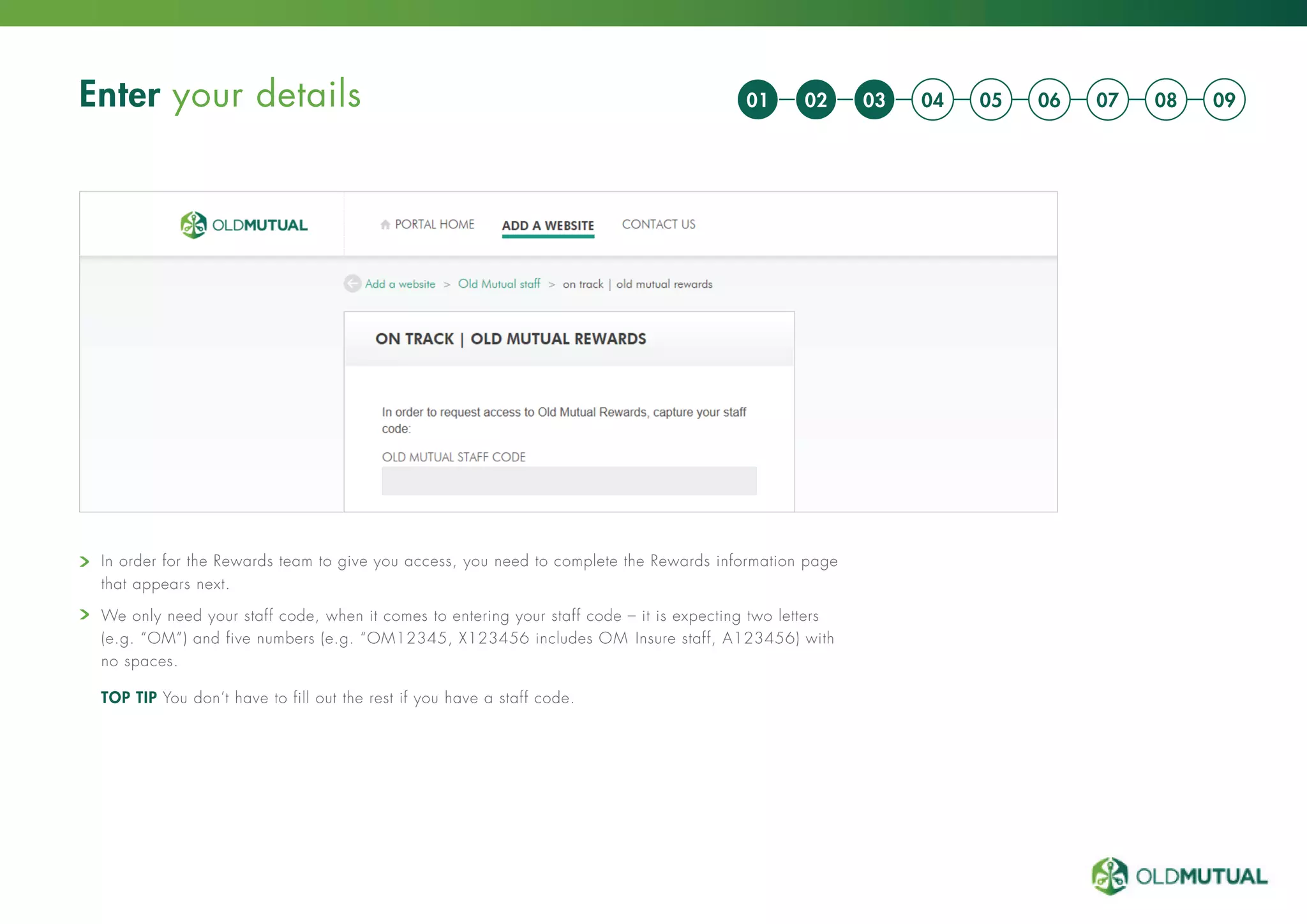Old Mutual Rewards: Registration process updated | PDF