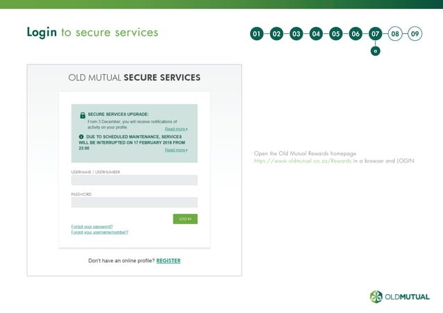 Old Mutual Rewards: Registration process updated | PDF