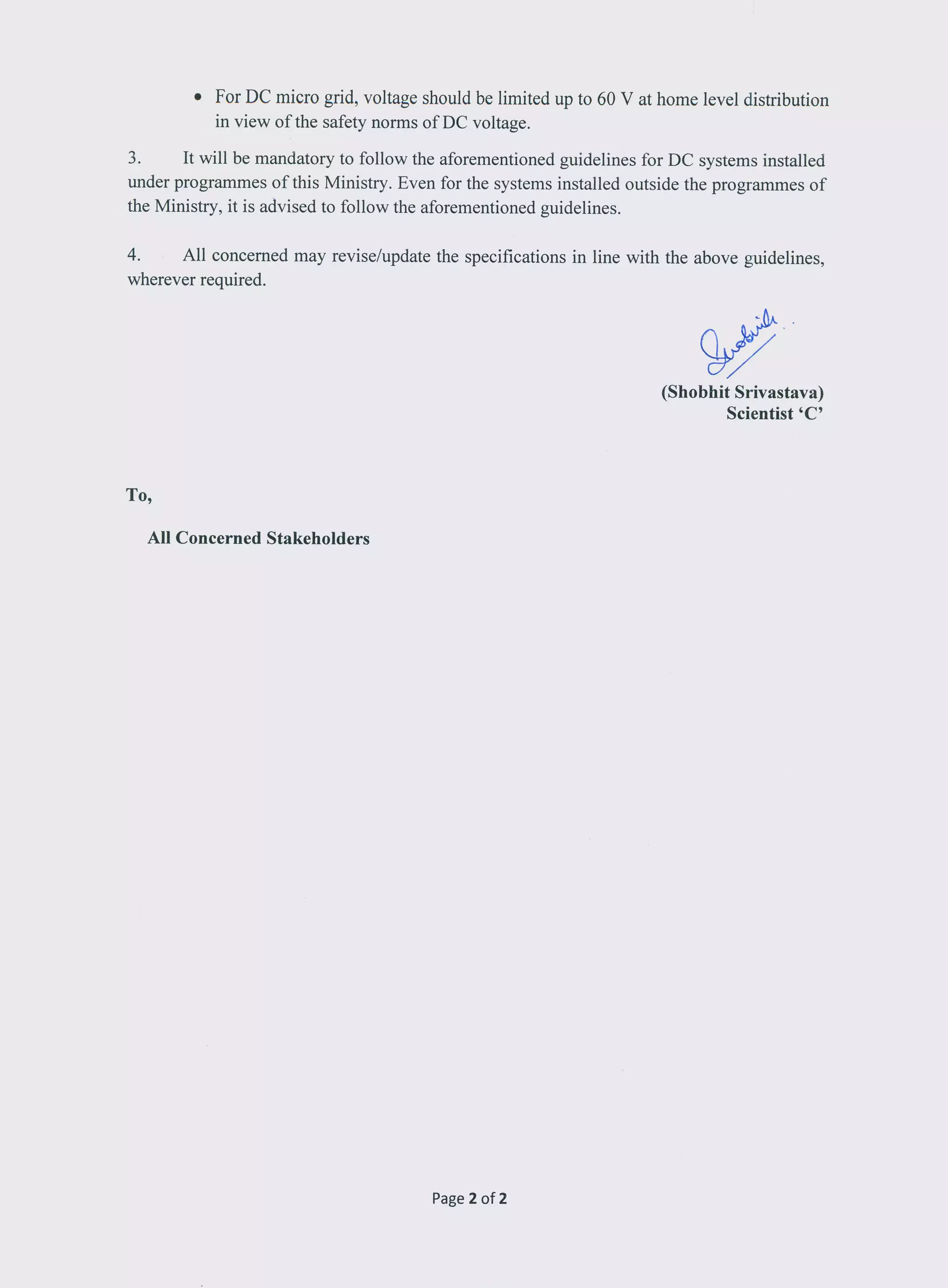 MNRE Guidelines for off-grid and grid connected Solar DC System | PDF