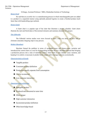 Operation Management unit - I Materials | PDF | Business | Business and Finance