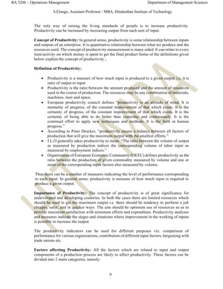 Operation Management unit - I Materials | PDF | Business | Business and Finance