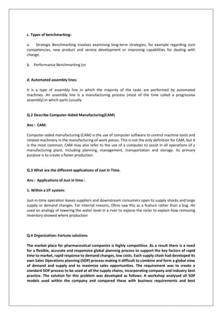 Om0013 advanced production and operations management | DOCX