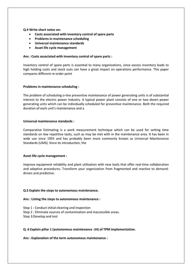 Om0015 maintenance management.. | PDF