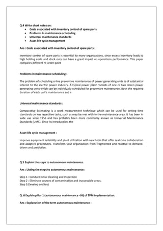 Om0015 maintenance management.. | PDF