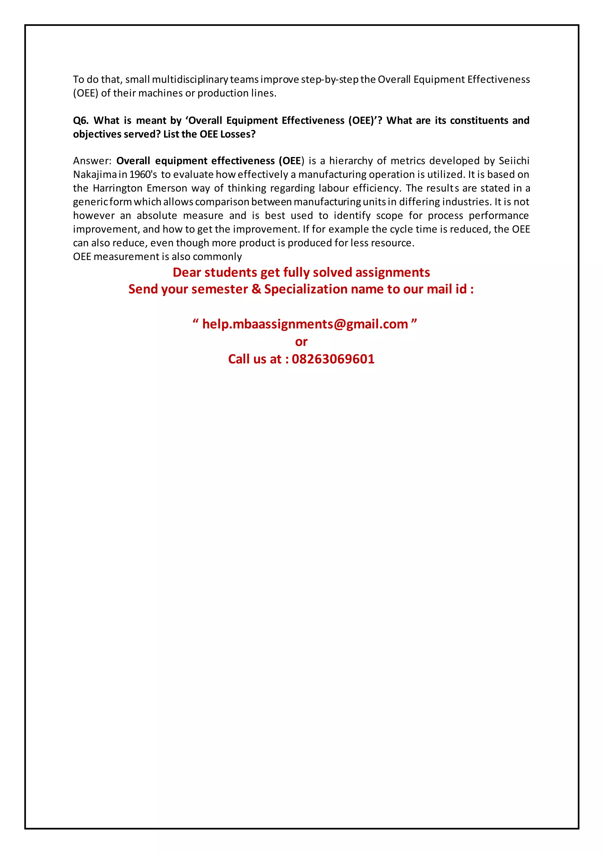 Om0015 maintenance management | DOCX