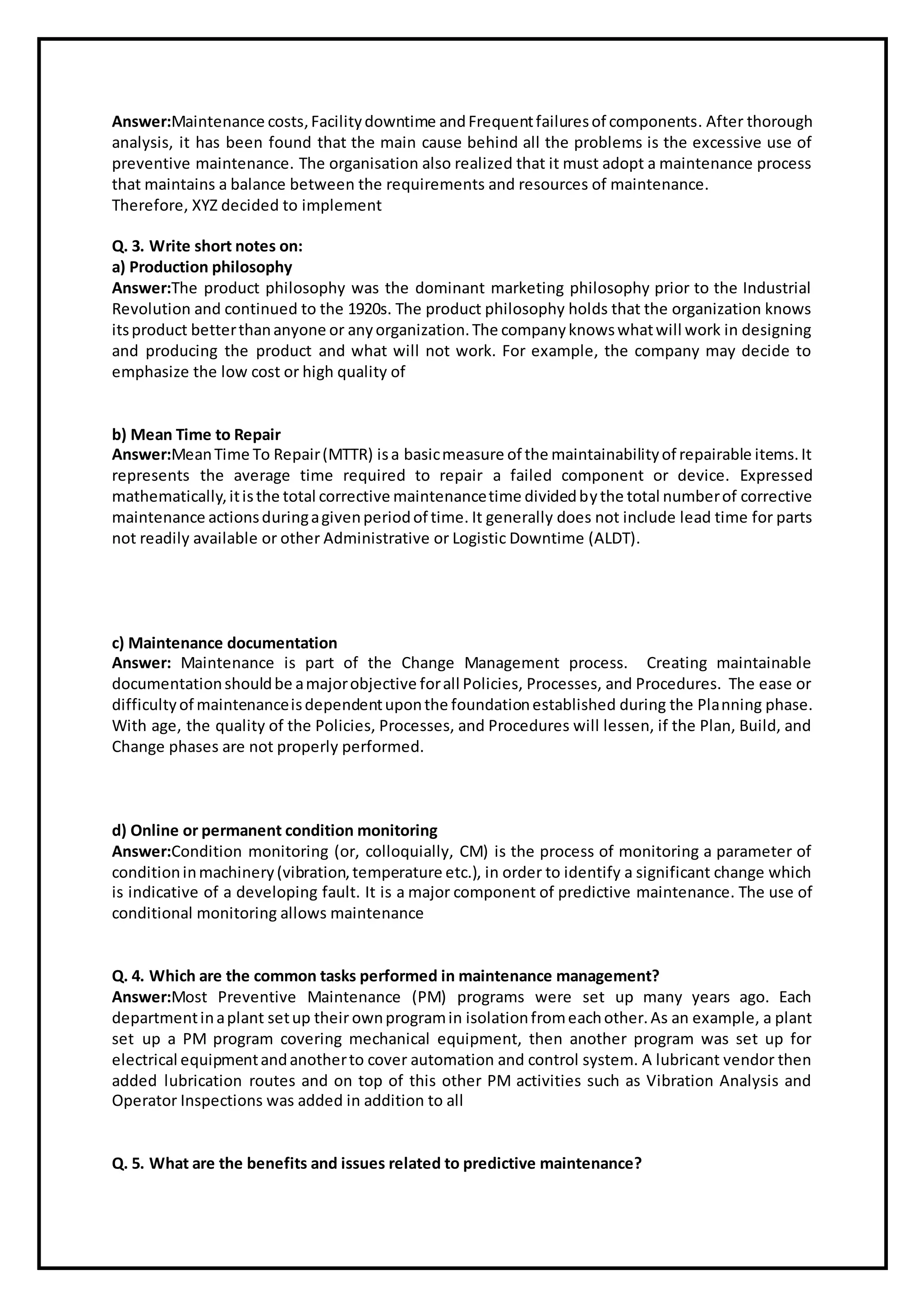 Om0015 maintenance management | DOCX