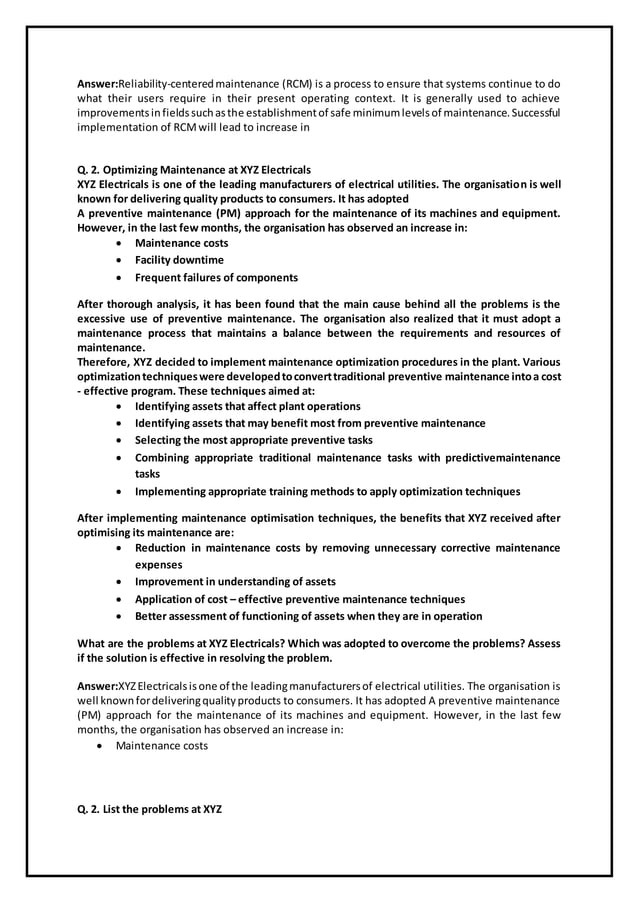 Om0015 maintenance management | PDF | Free Download