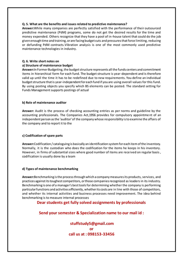 Om0015 maintenance management | PDF