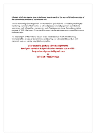 Om0015 – maintenance management | PDF