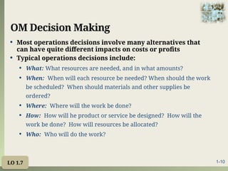 OPERATIONS MANAGEMENT CHAPTER 2 WITH OTHER CONTENT | PPTX