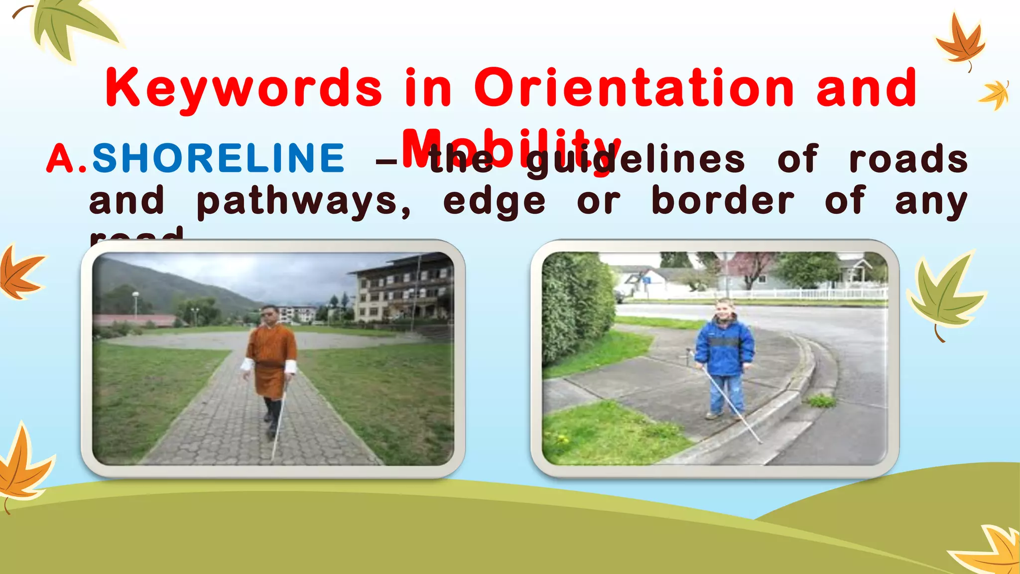 ORIENTATION AND MOBILITY FOR BLIND PERSON | PPT