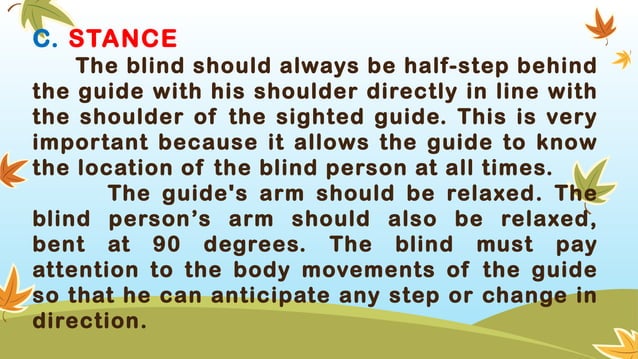 ORIENTATION AND MOBILITY FOR BLIND PERSON | PPT