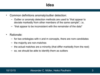 Combining Ontology Matchers via Anomaly Detection | PPT