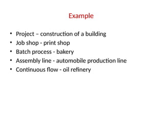Operations Management type of product and servicetx | PPT
